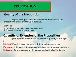 Judgment and proposition or logical statement | PPTX