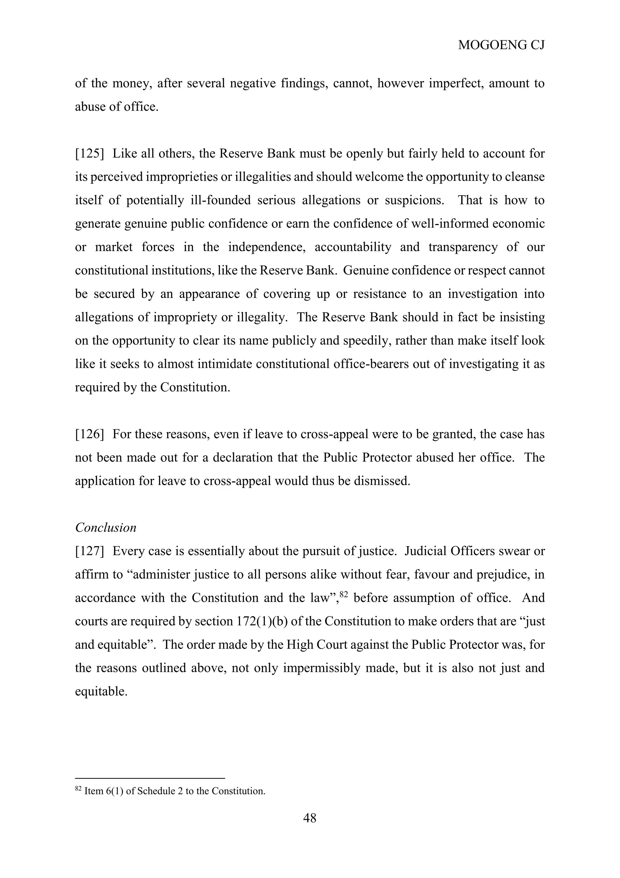 Public Protector v Reserve Bank [Judgment] Con Court 107 18 | PDF ...