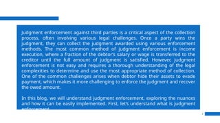 Judgment Enforcement and Collections Against Third Parties.pptx