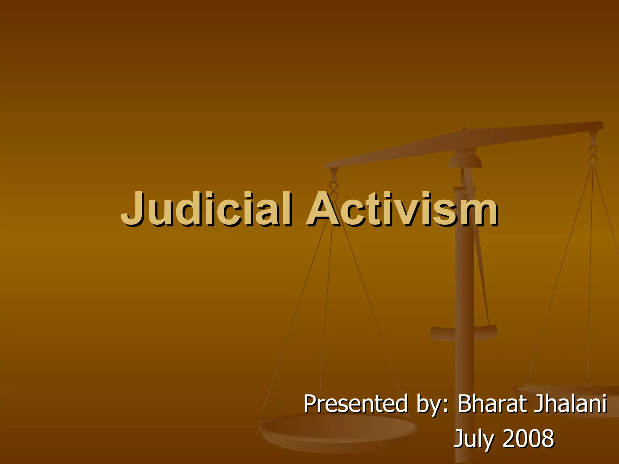 Judicial Activism | PPT