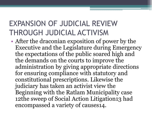 Judicial activism | PPTX | Civic affairs | Politics