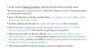 Judicial Activism - History, origin and causes.pptx