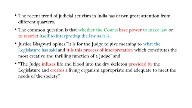 Judicial Activism - History, origin and causes.pptx