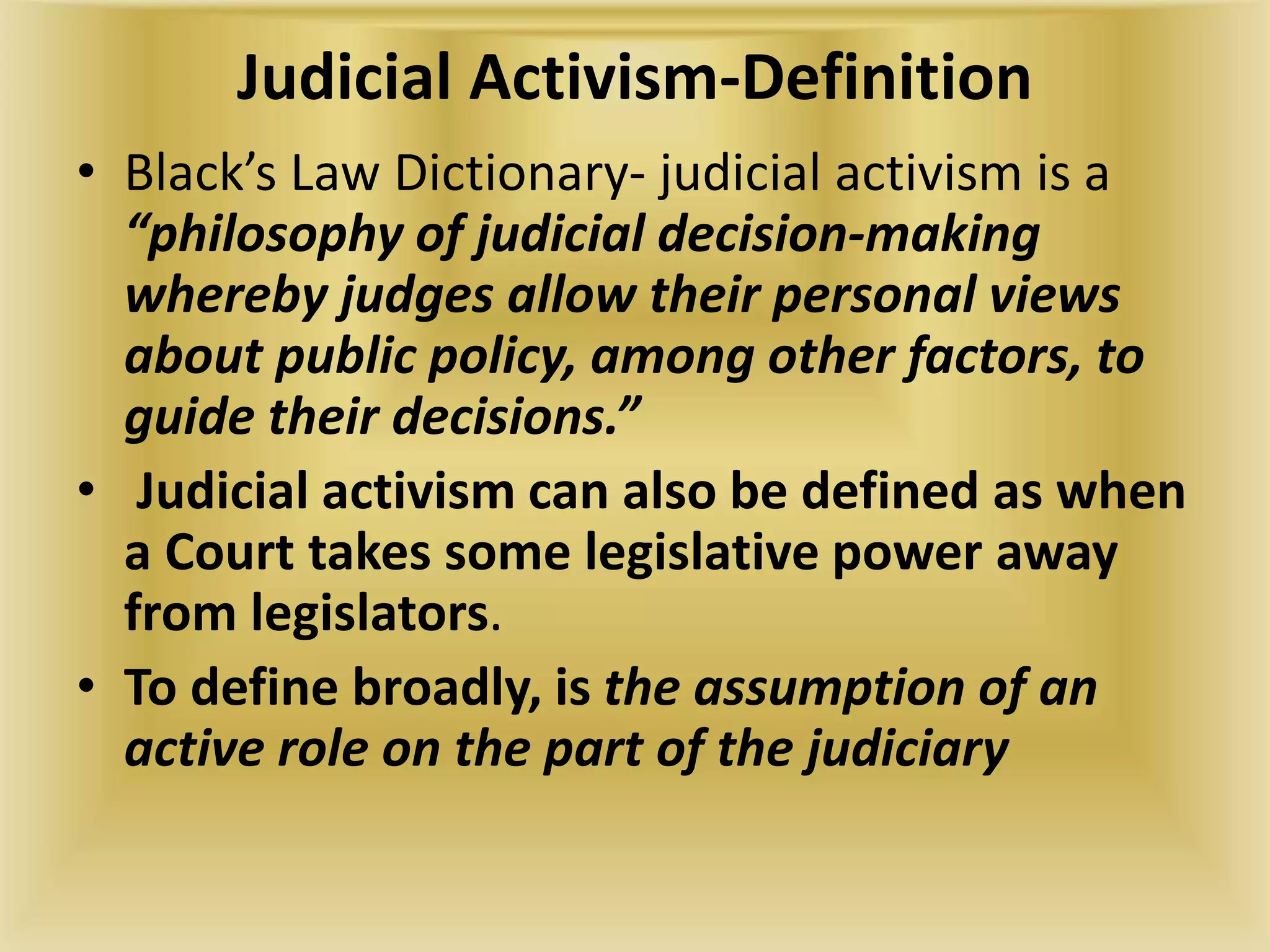 Judicial activism | PPTX