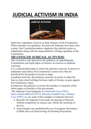 Judicial Activism