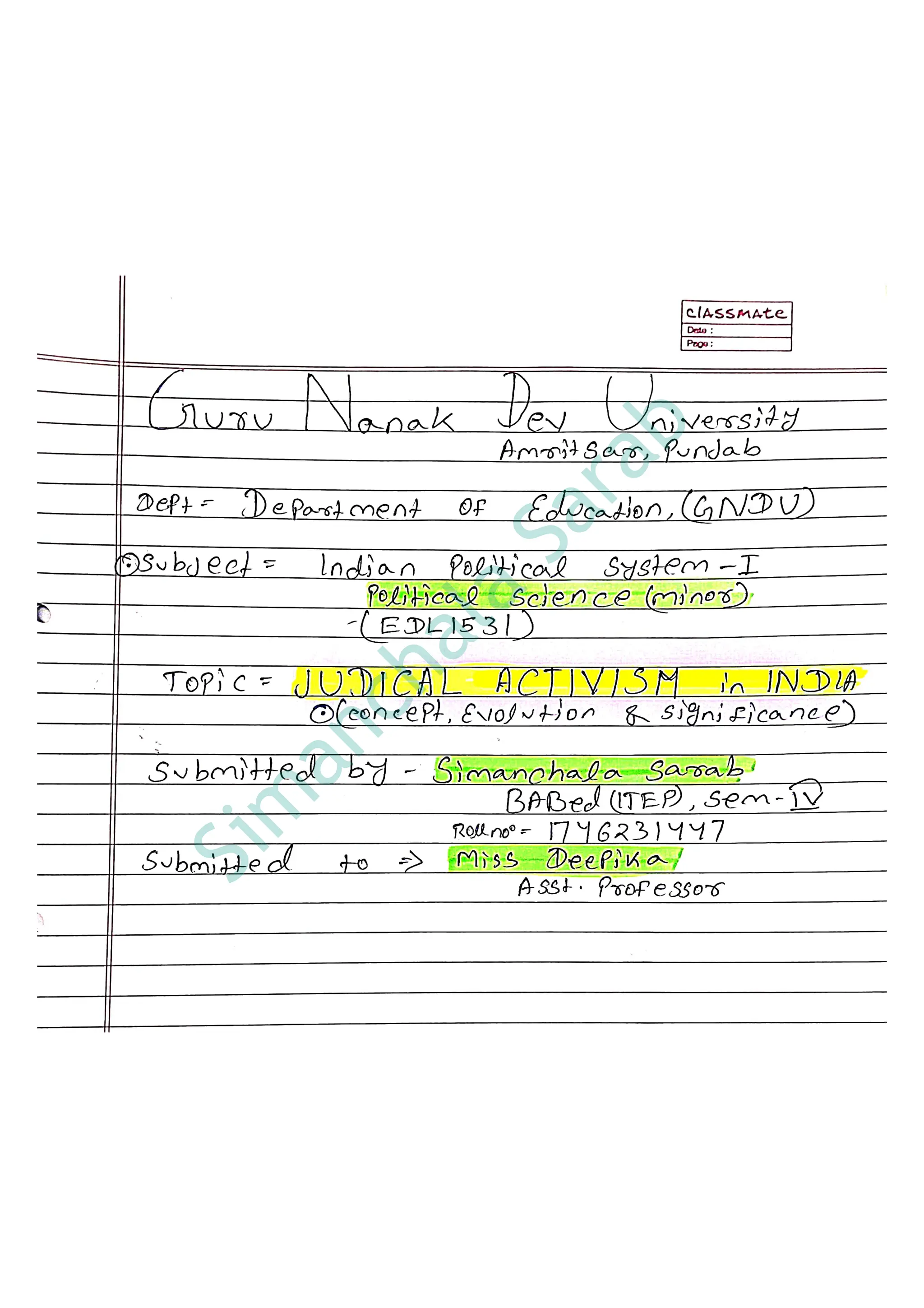 Judicial Activism in india report by Simanchala Sarab.pdf