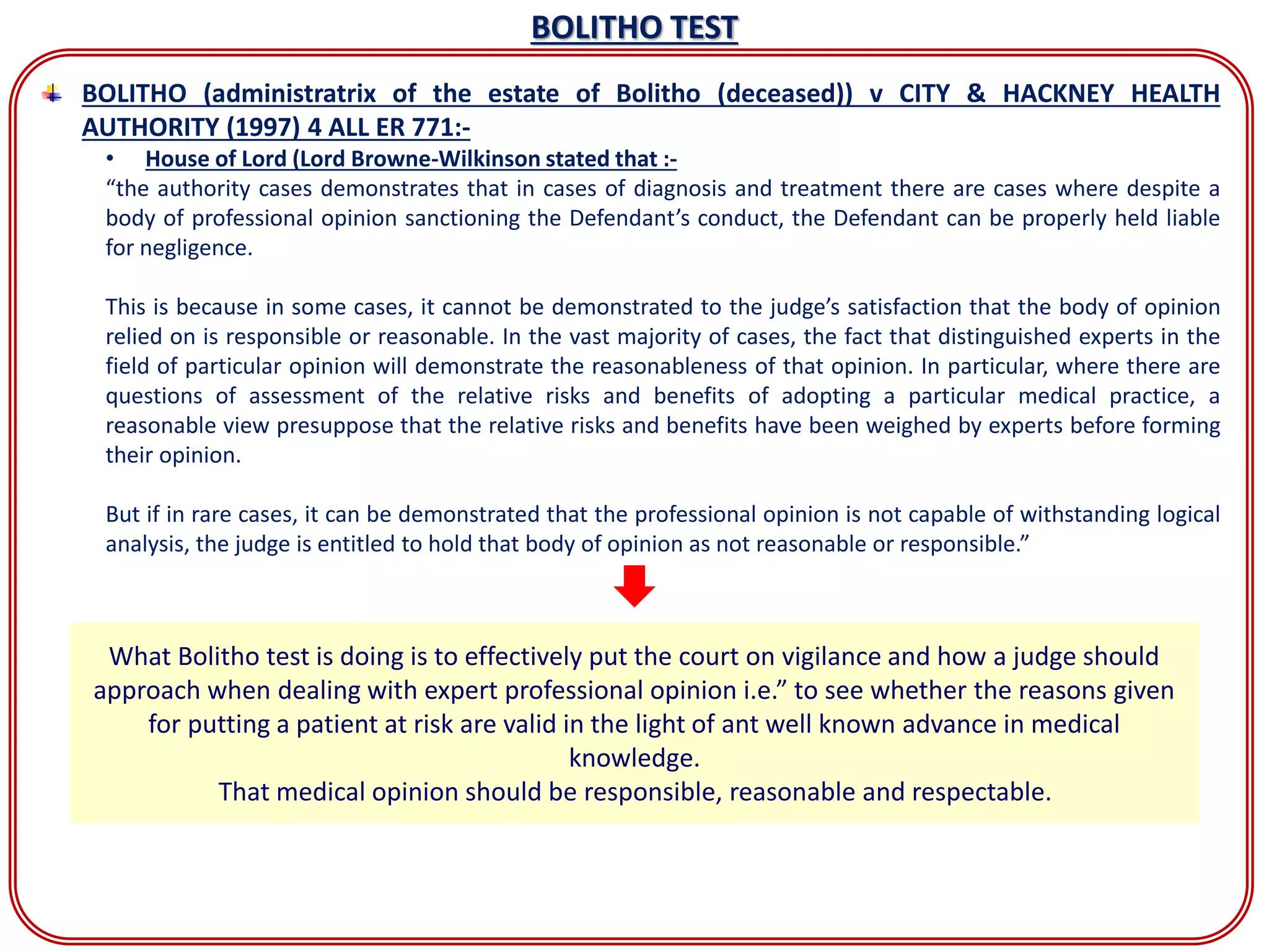 Judicial approach in medical negligence in malaysia | PPTX