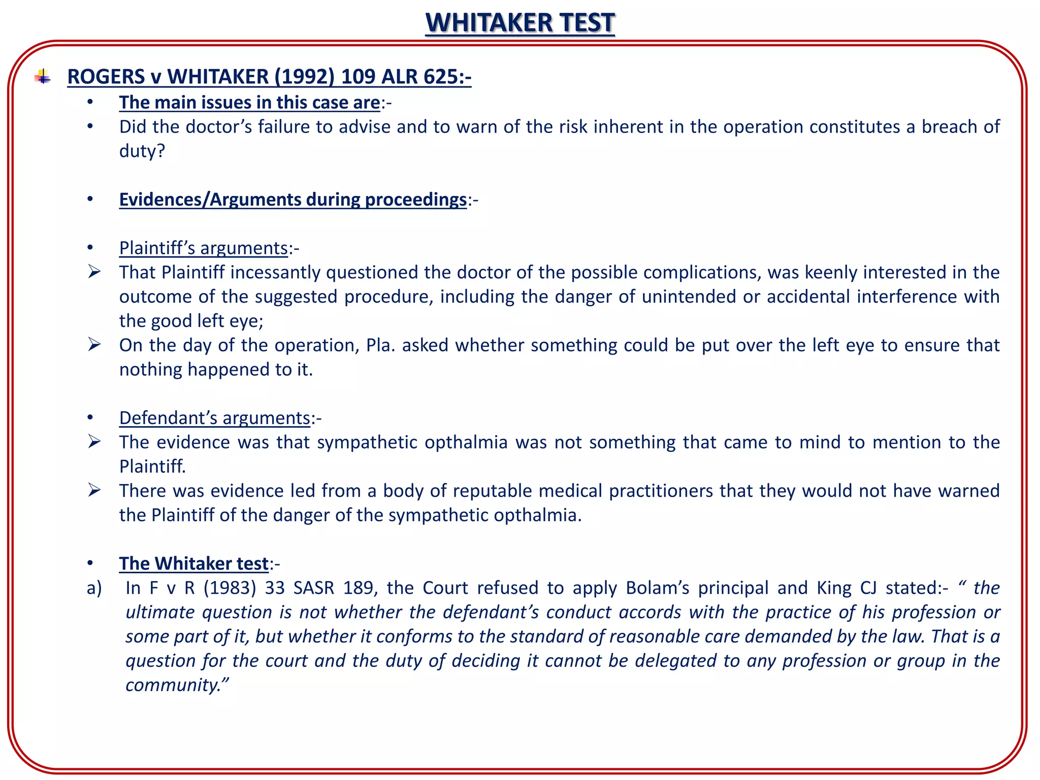 Judicial approach in medical negligence in malaysia | PPTX
