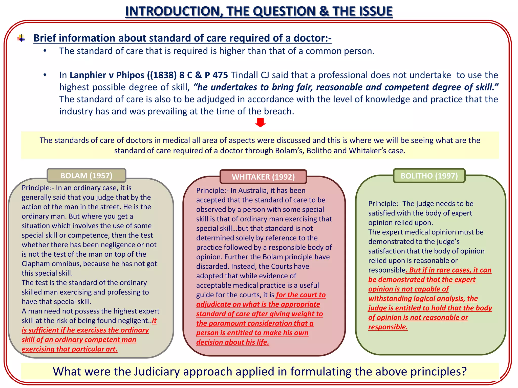 Judicial approach in medical negligence in malaysia | PPTX