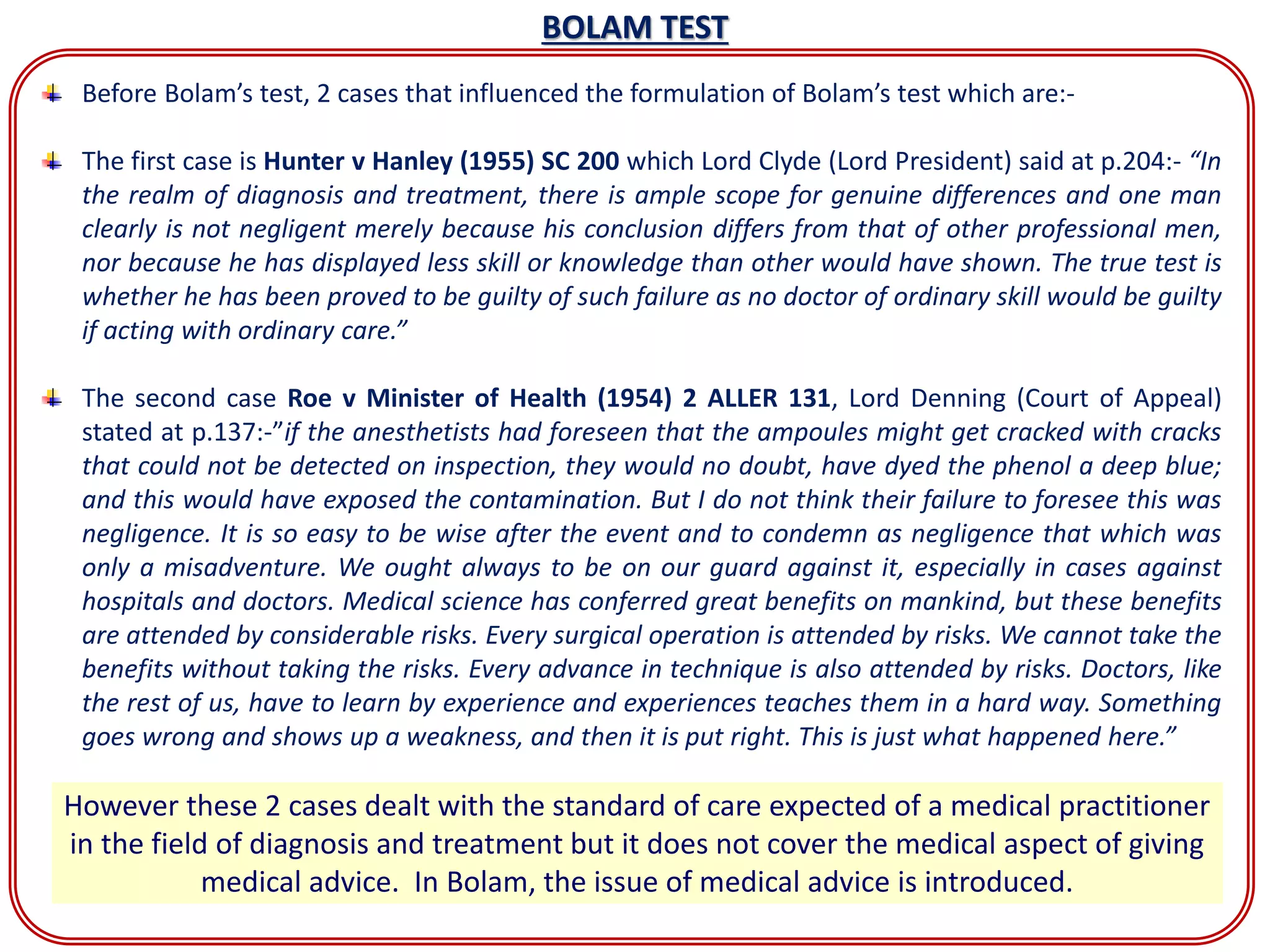 Judicial approach in medical negligence in malaysia | PPTX