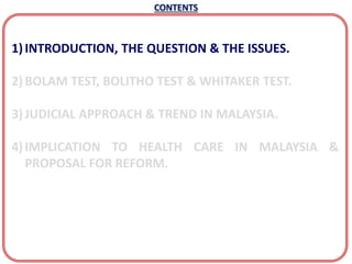Judicial approach in medical negligence in malaysia | PPTX