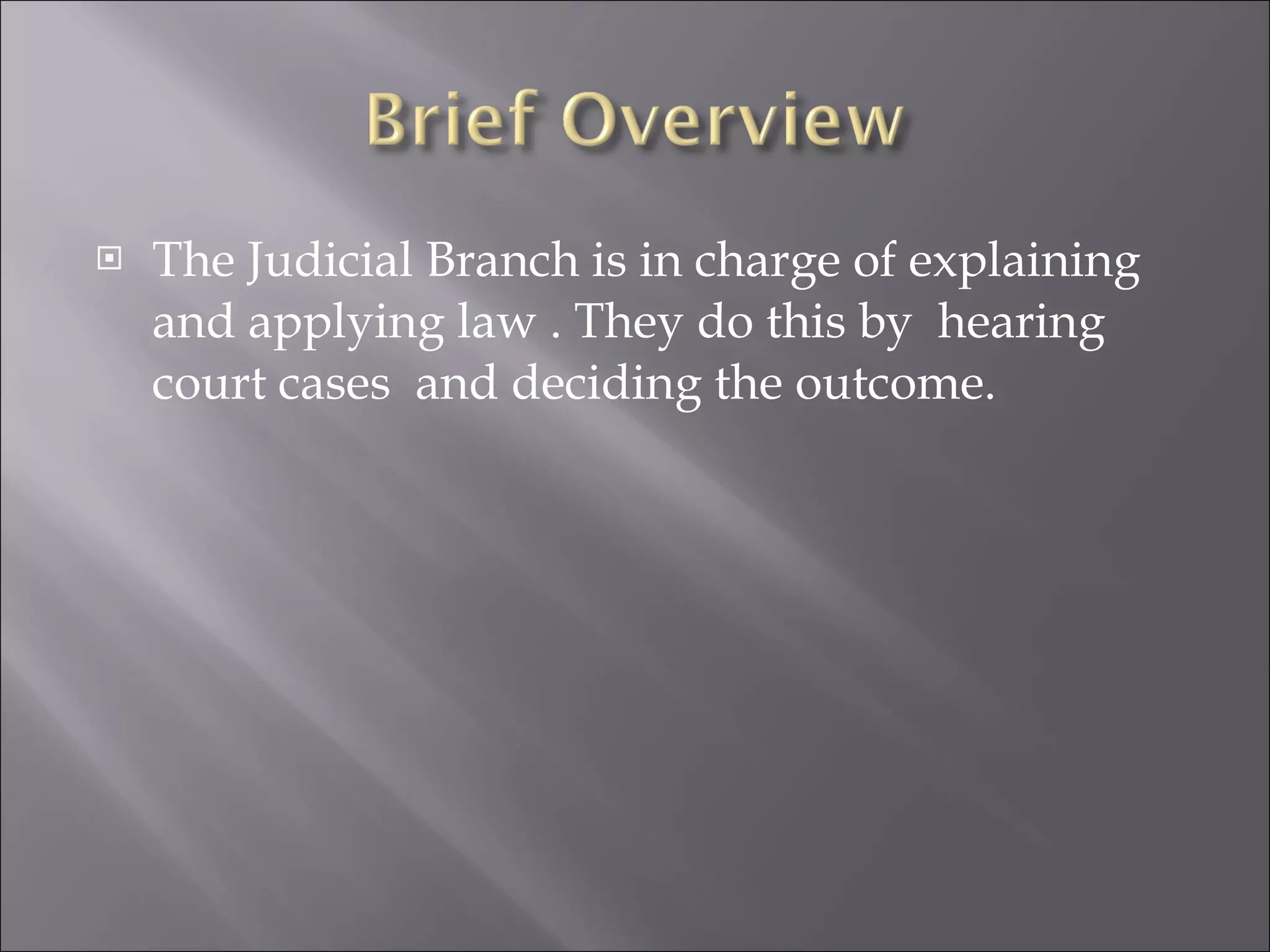 Judicial Branch | PPT