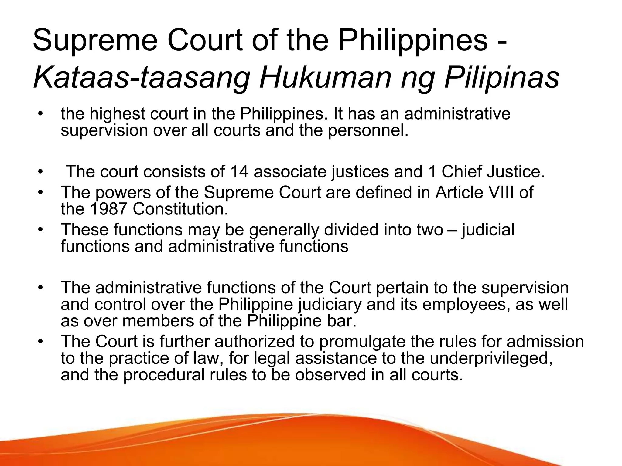 Judicial branch of the philippines | PPTX