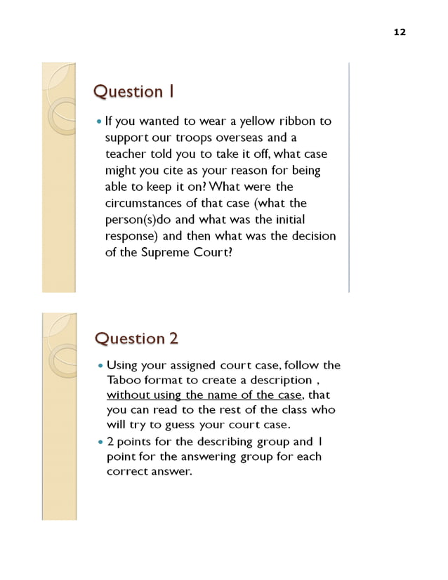Judicial branch Review Game | PDF