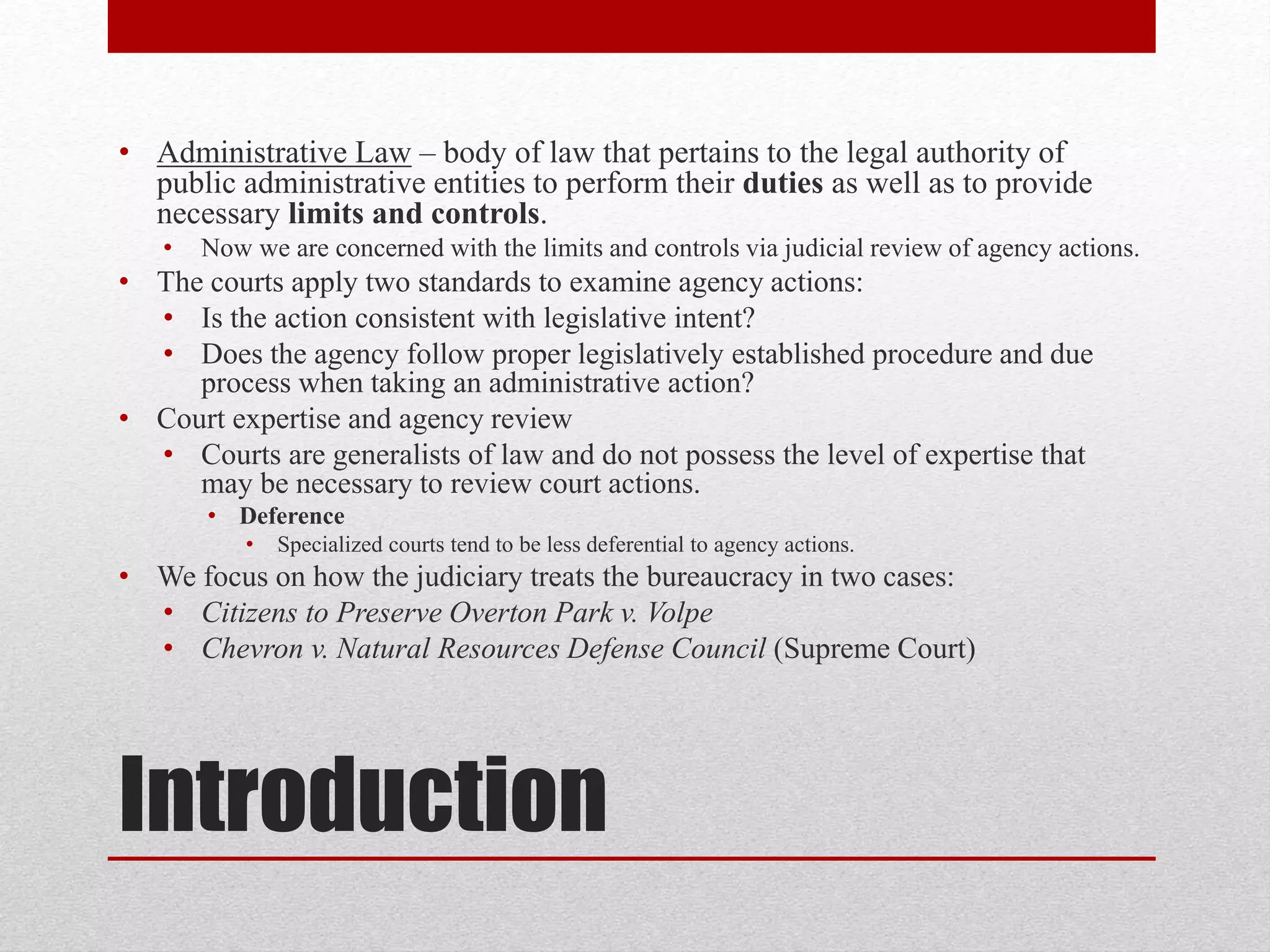 Judicial control of the bureaucracy | PPTX
