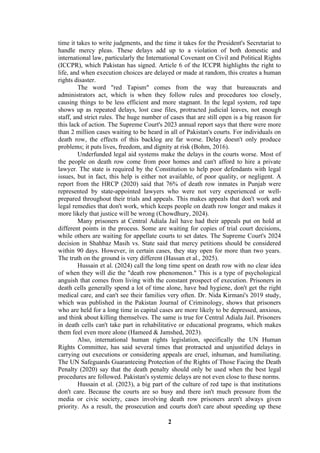 Judicial Delays in Appeals of Death Row Prisoners.docx