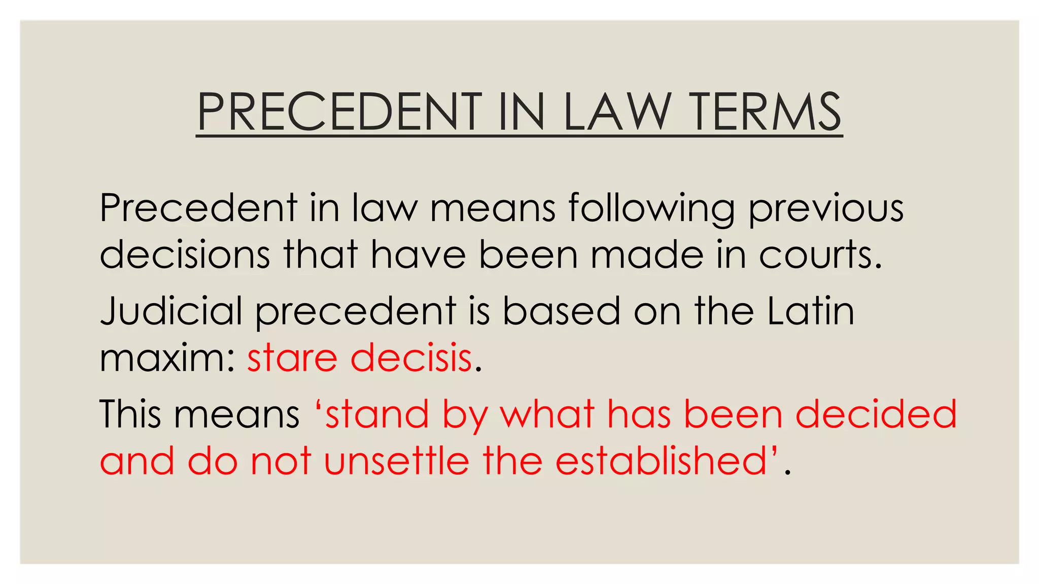 Judicial precedent revision aid | PPTX