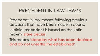 Judicial precedent revision aid | PPTX