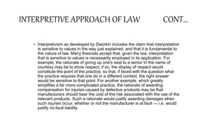 judicial process interpretivism drowin theory | PPTX