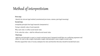 judicial process interpretivism drowin theory | PPTX