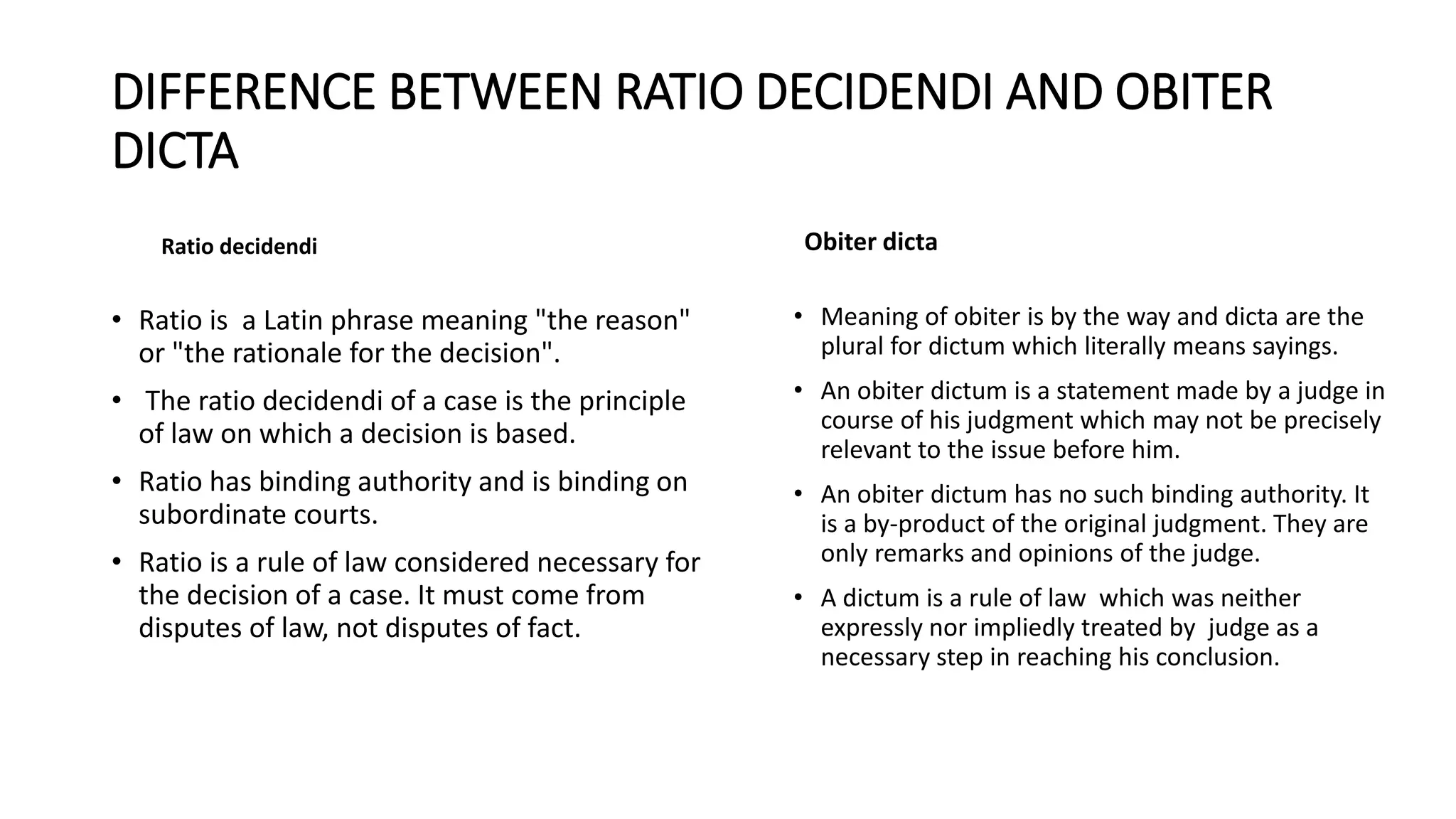 RATIO DECIDENDI | PPTX