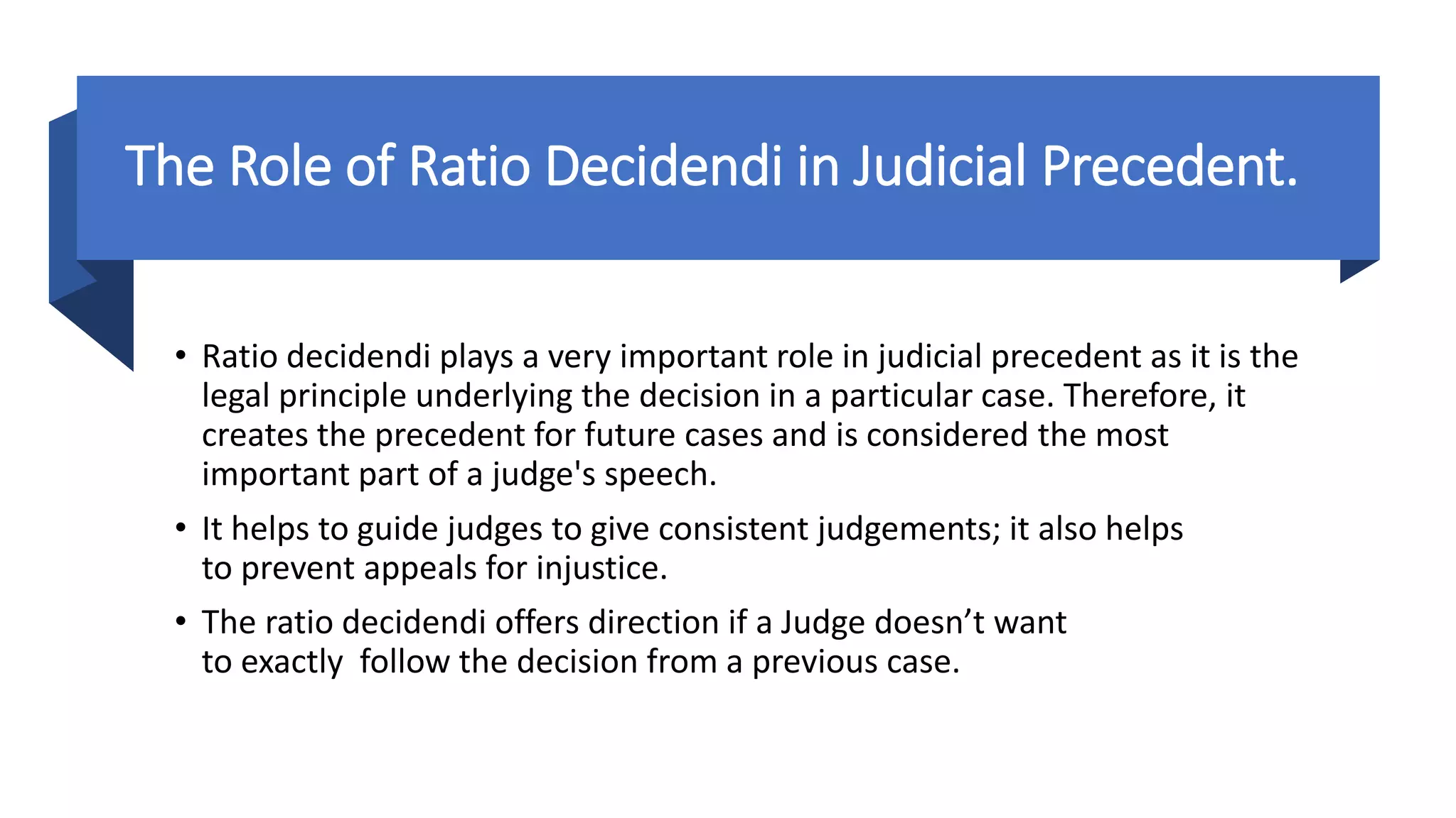 RATIO DECIDENDI | PPTX