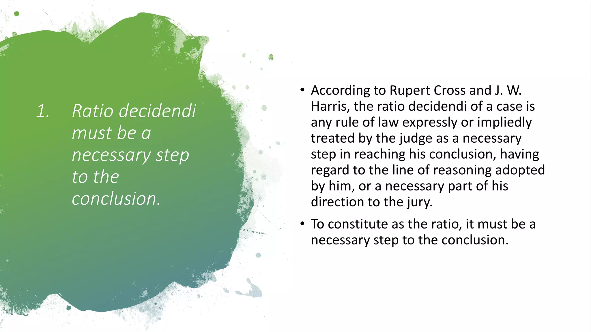 RATIO DECIDENDI | PPTX