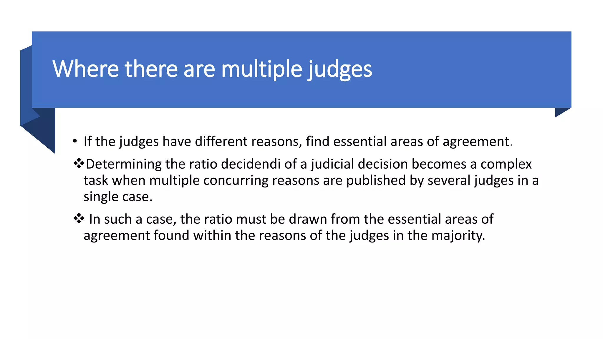RATIO DECIDENDI | PPTX
