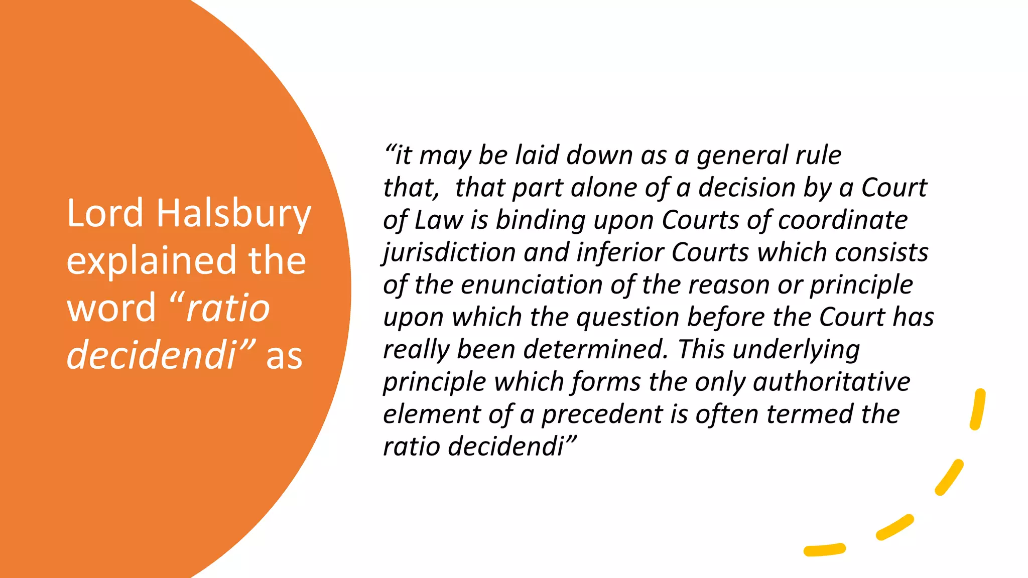 RATIO DECIDENDI | PPTX