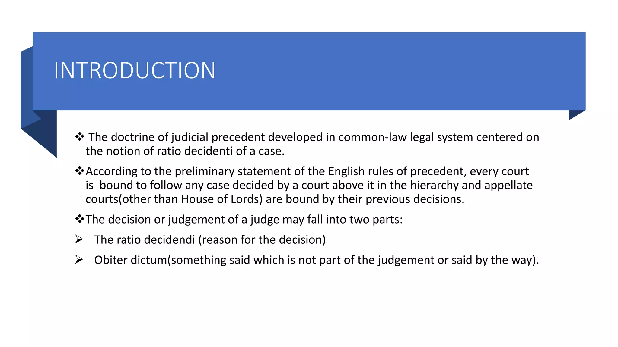 RATIO DECIDENDI | PPTX