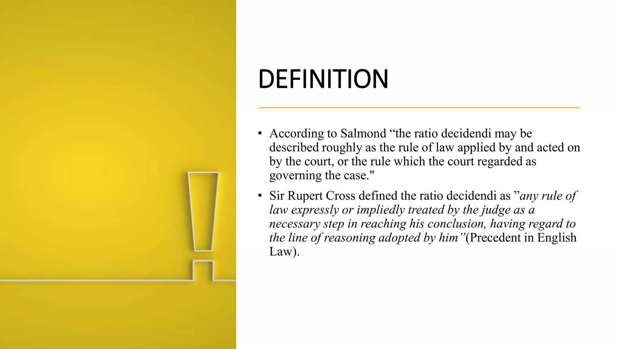 RATIO DECIDENDI | PPTX