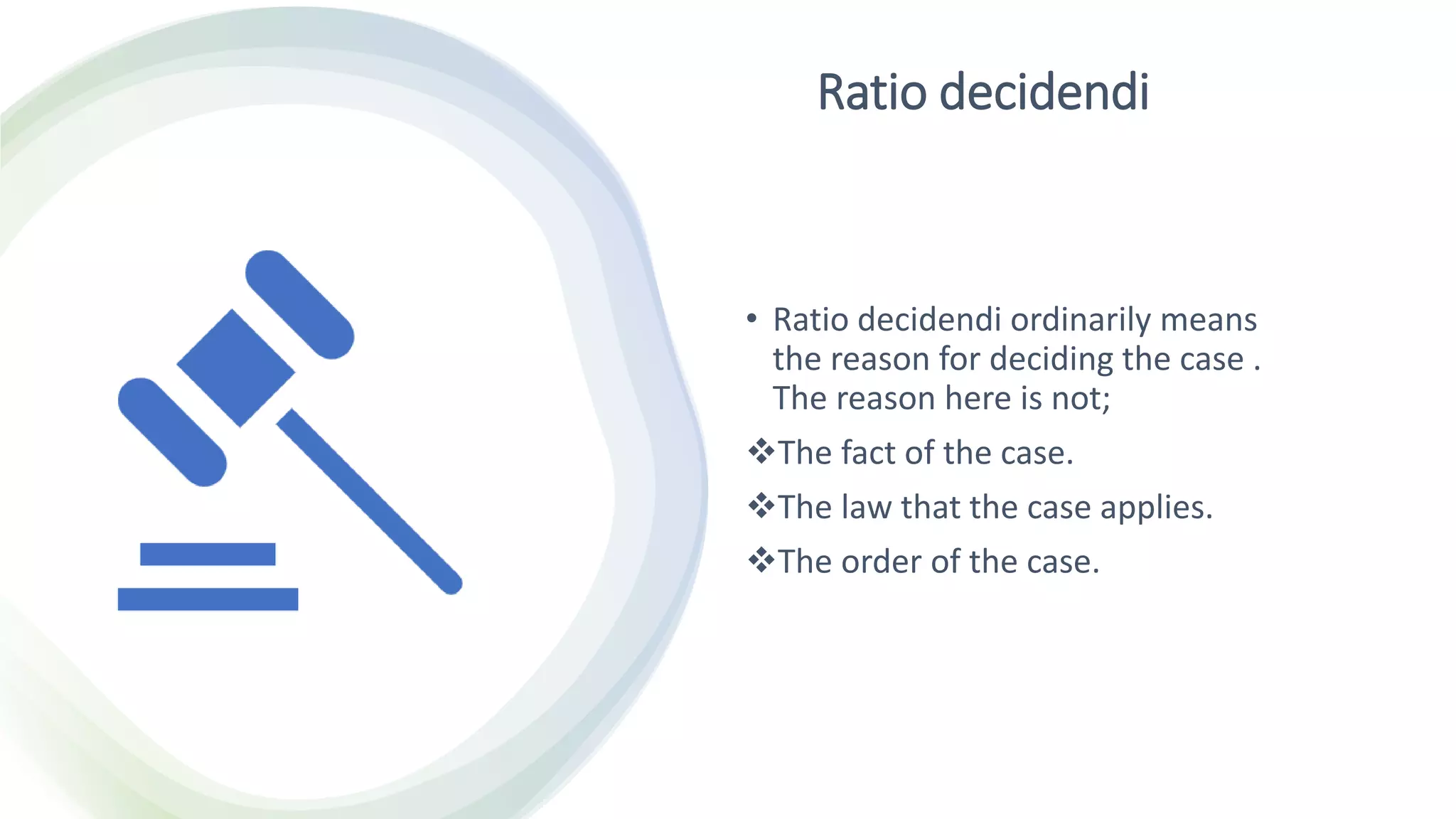 RATIO DECIDENDI | PPTX