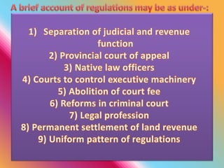 Judicial reform of Lord cornwallis | PPTX