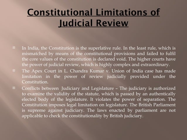 Judicial Review under the Indian Constitution | PPTX | Political Issues ...