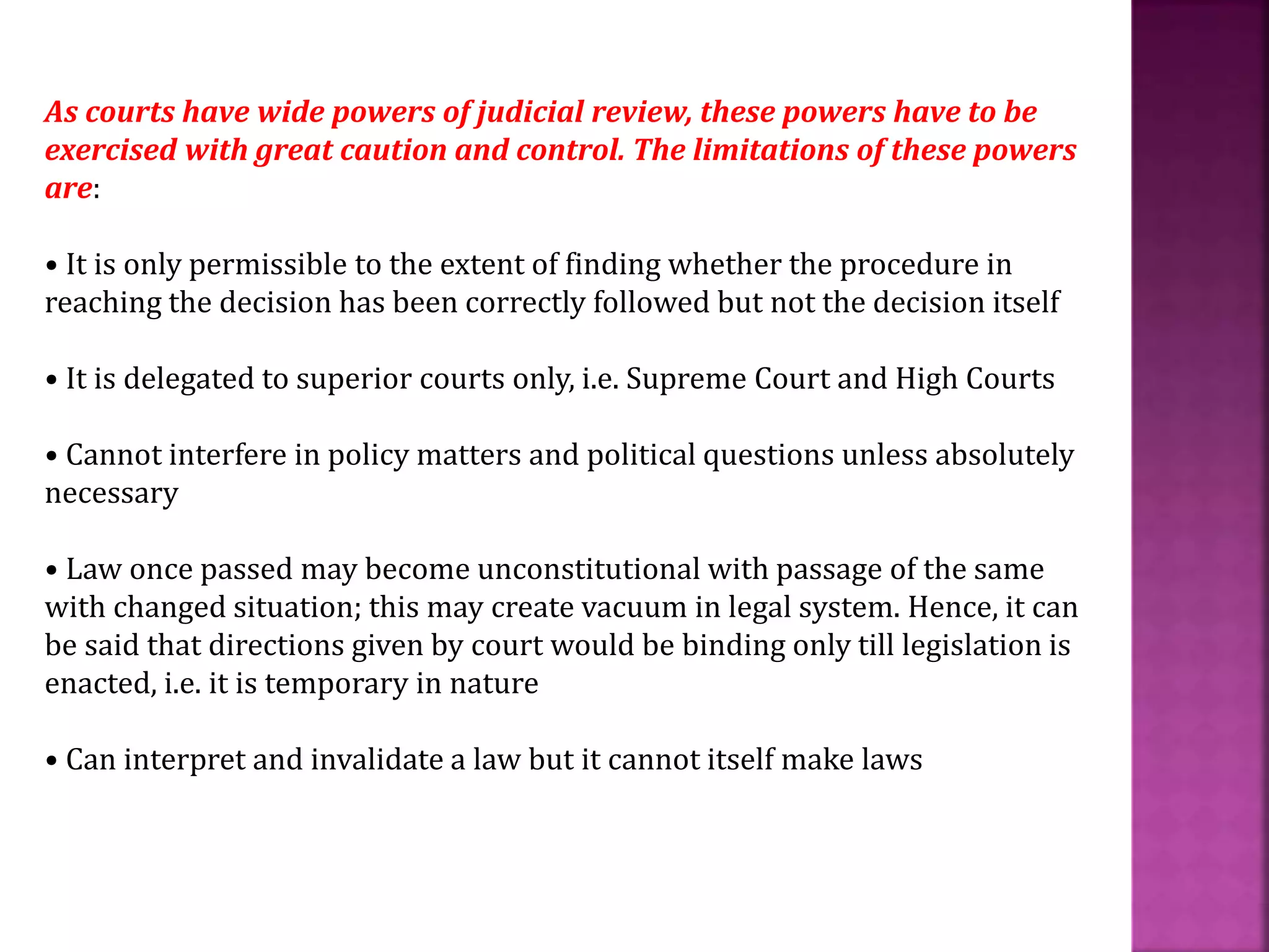 judicial reviews and judicial activism.pptx