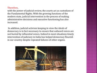 judicial reviews and judicial activism.pptx
