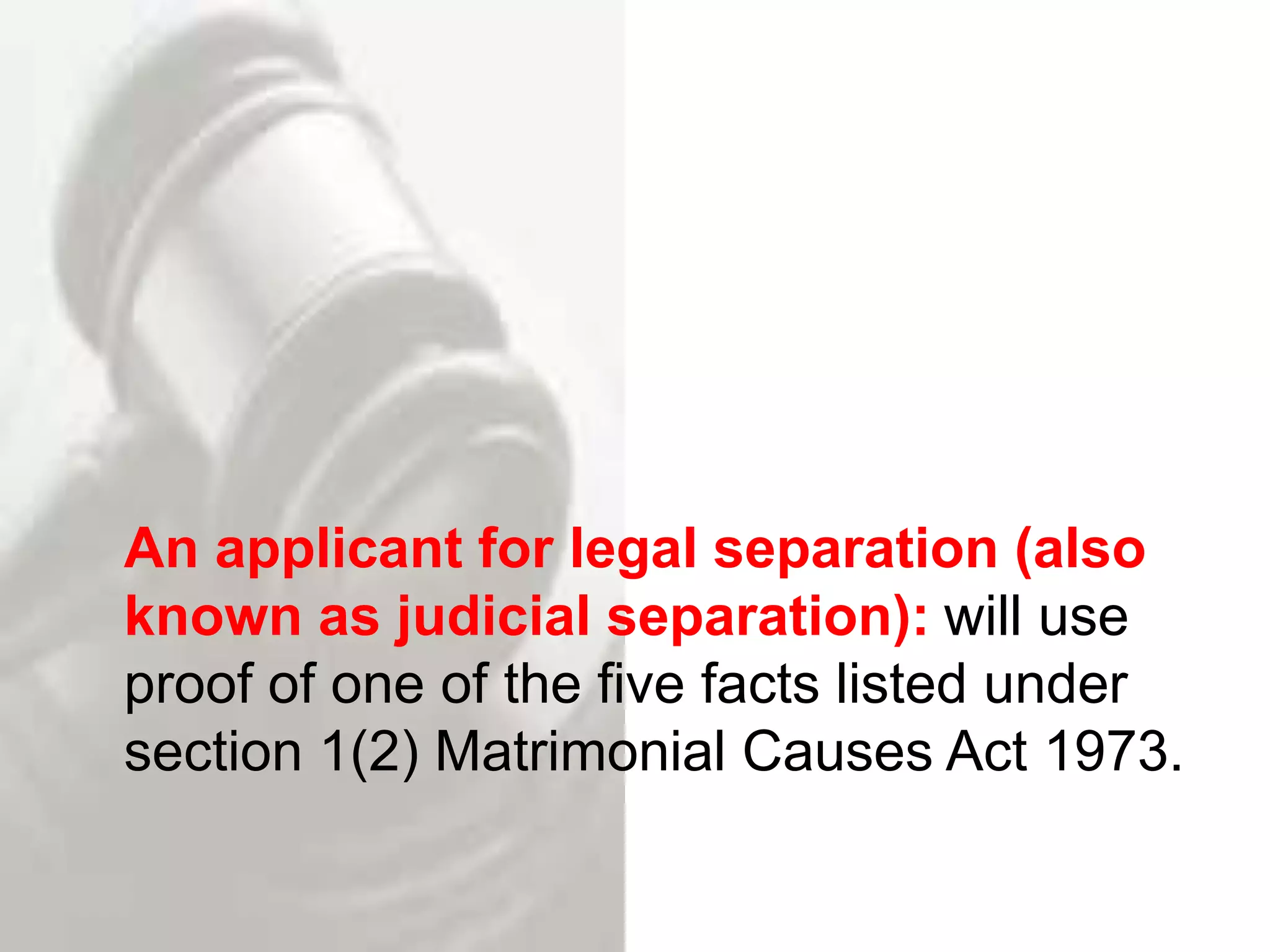 Judicial Separation in England and Wales | PPTX | Divorce | Family and ...