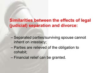 Judicial Separation in England and Wales | PPTX | Divorce | Family and ...