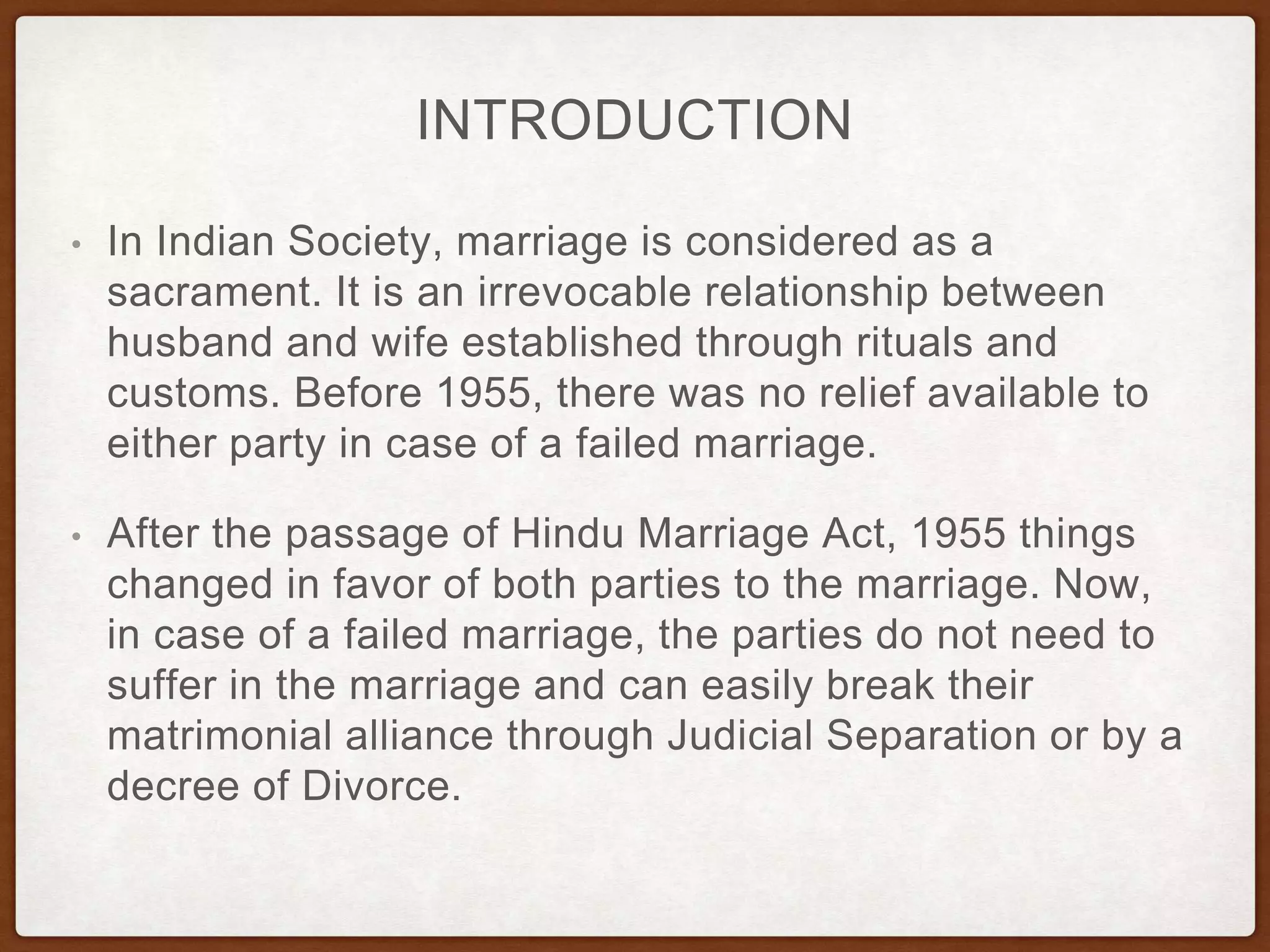 Judicial seperation & Divorce | PPTX