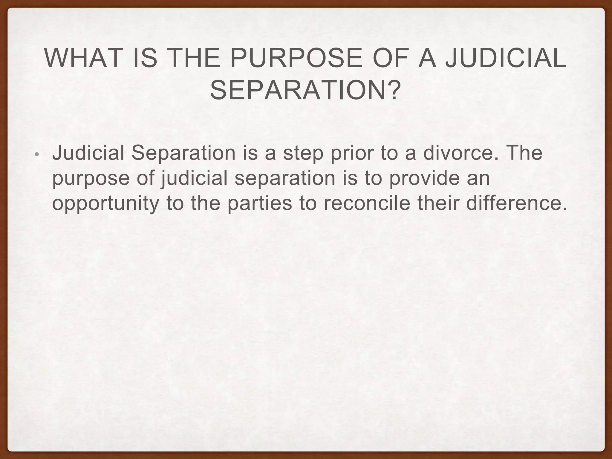 Judicial seperation & Divorce | PPTX