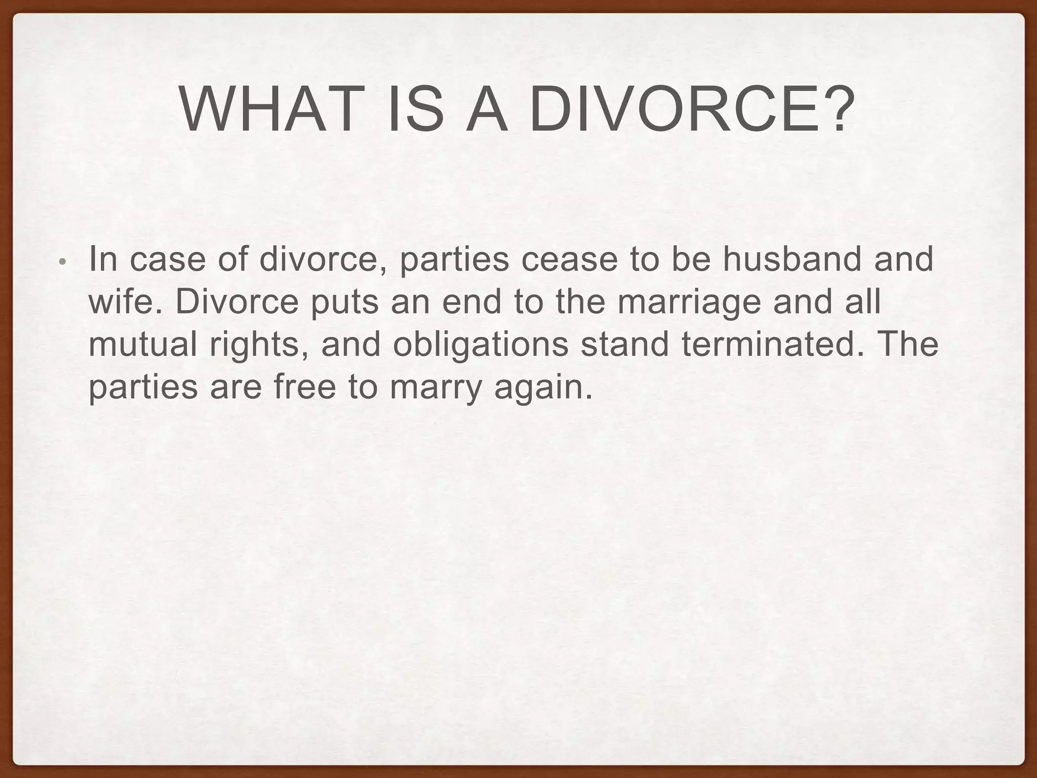 Judicial seperation & Divorce | PPTX