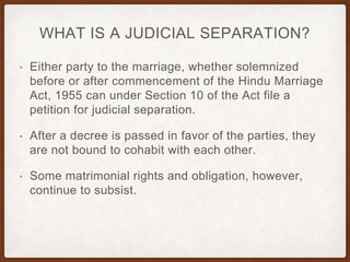 Judicial seperation & Divorce | PPTX