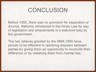 Judicial seperation & Divorce | PPTX