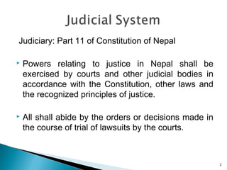 Judicial system and jurisdiction of court in nepal | PPT