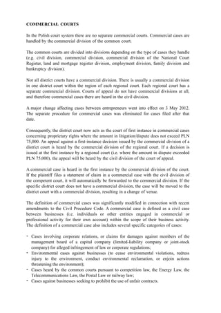 The Judicial System in Poland | PDF