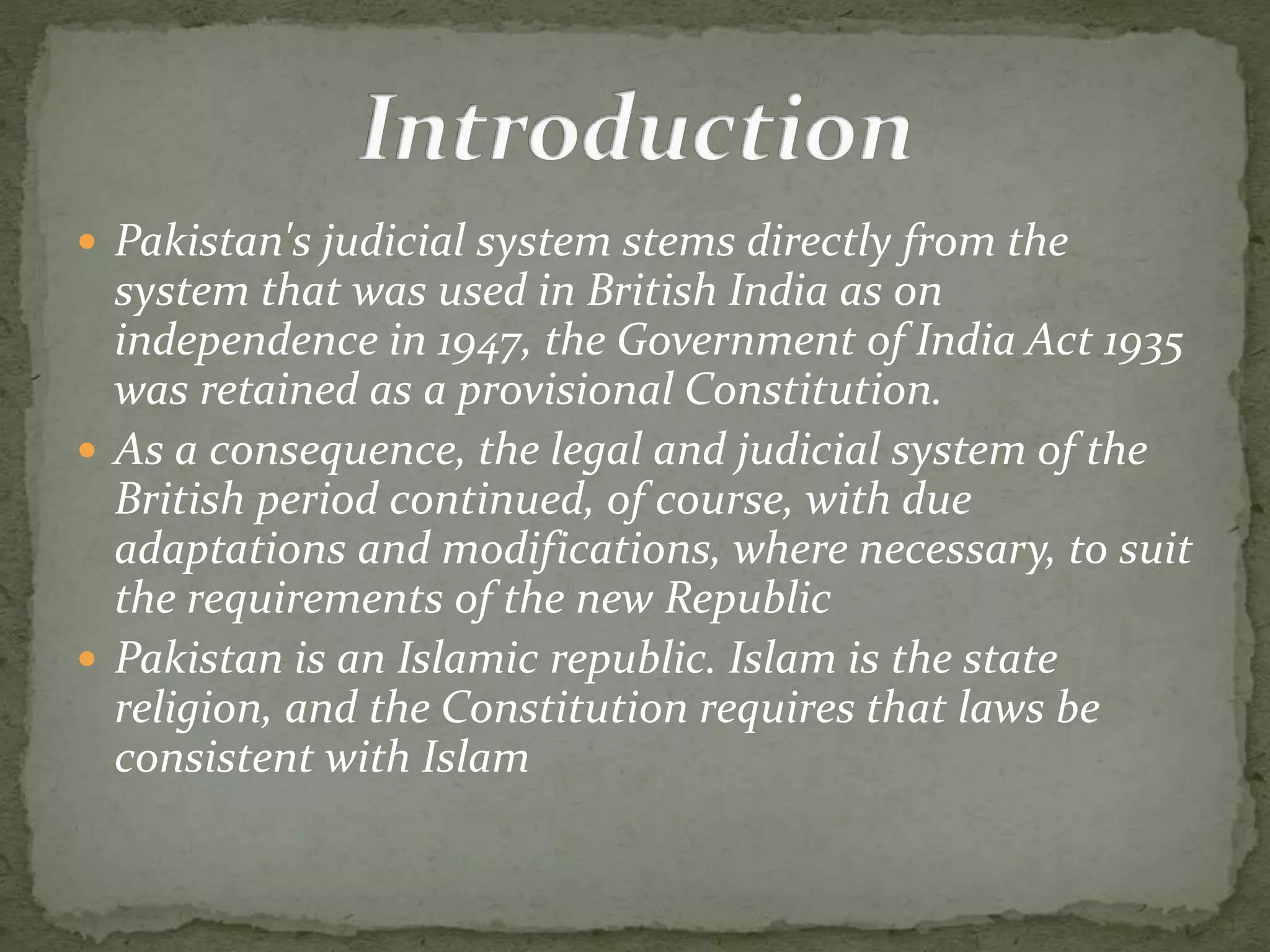 Judicial system of pakistan | PPTX