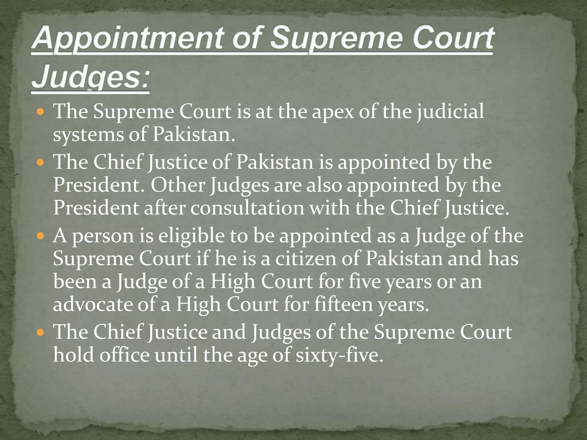 Judicial system of pakistan | PPTX