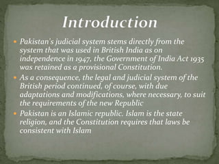 Judicial system of pakistan | PPTX