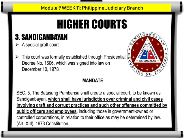 JUDICIARY BRANCH.pptx | Law