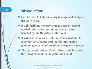 Judiciary information management system | PPTX